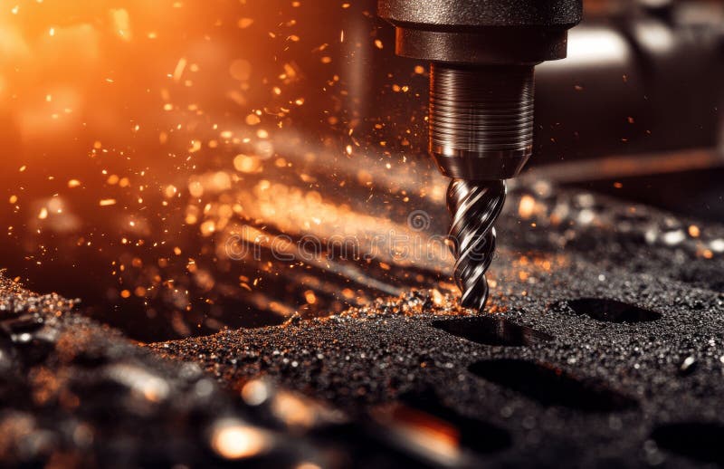 The Precision Cutting Process is Demonstrated through a Close-up of a ...