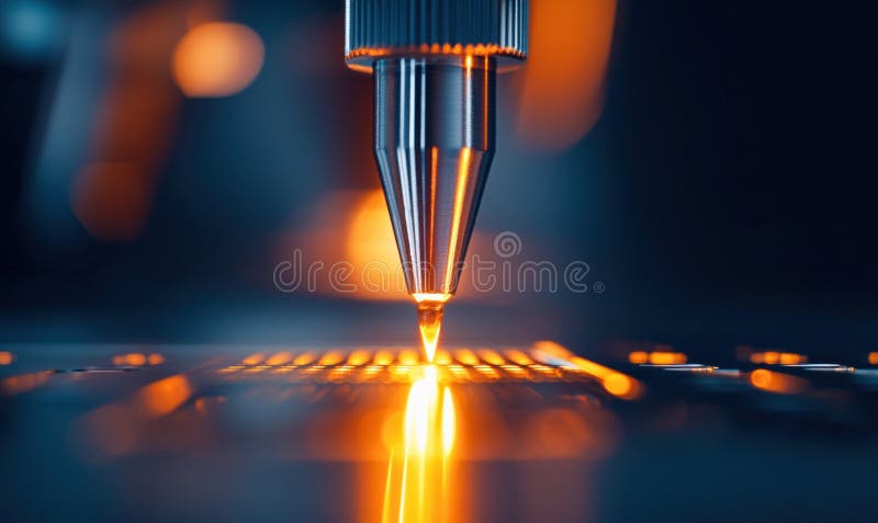 Precision Cutting Tool Sparks Stock Photo - Image of closeup, equipment ...