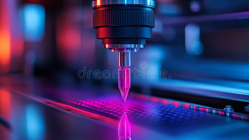 Precision Dispensing Machine Applying Fluid To Circuit Board Stock ...