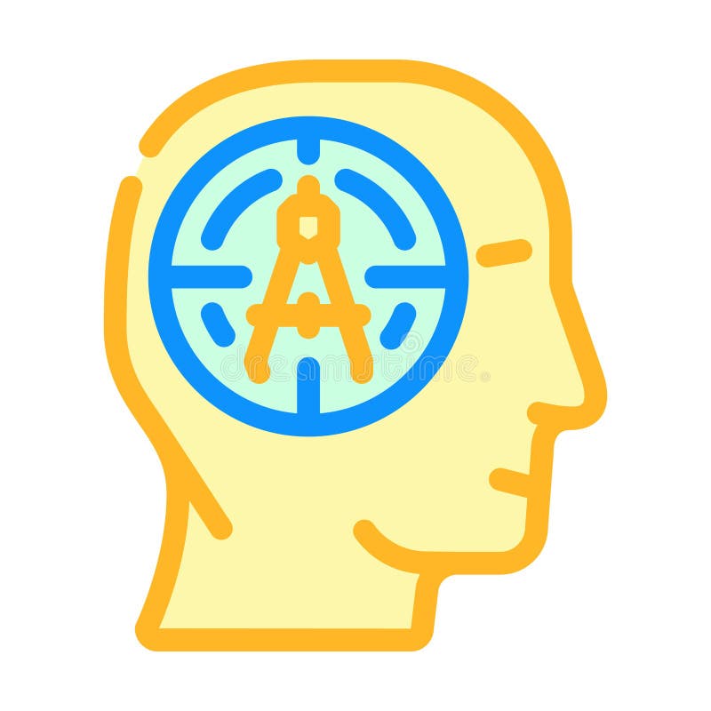 Precision Drafting Architectural Drafter Color Icon Vector Illustration ...