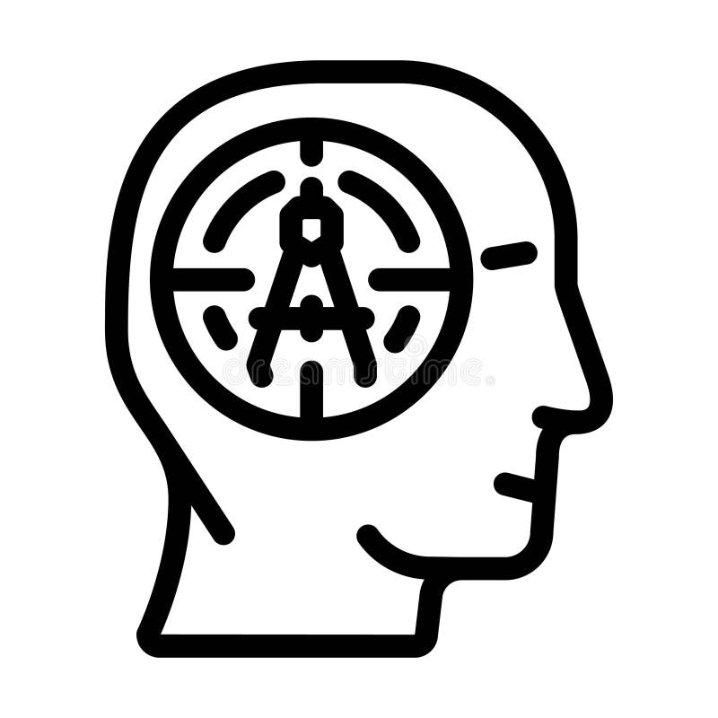 Precision Drafting Architectural Drafter Line Icon Vector Illustration ...