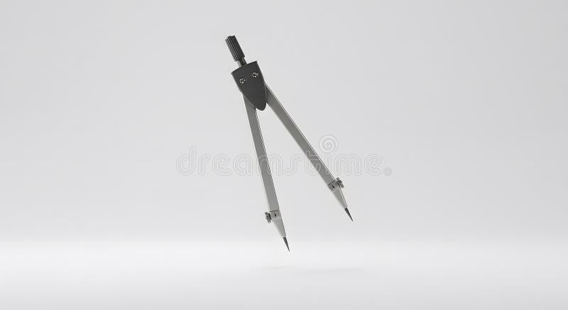 Precision Drafting Compass: a Close-Up View of a Metal Drafting Tool ...