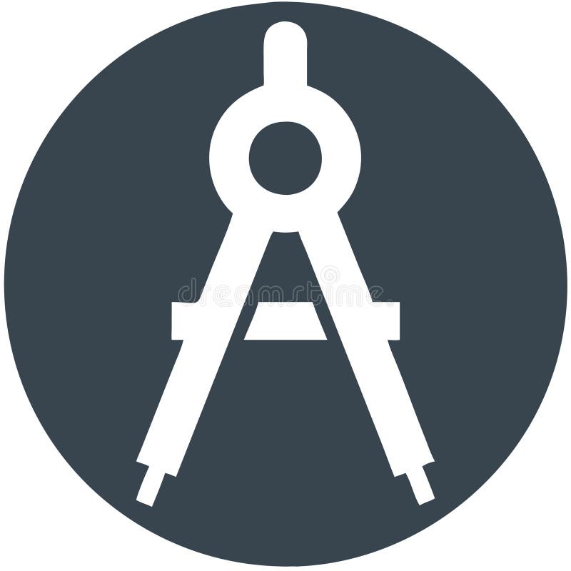 Precision Drawing Compass for Technical Design and Architecture Vector ...