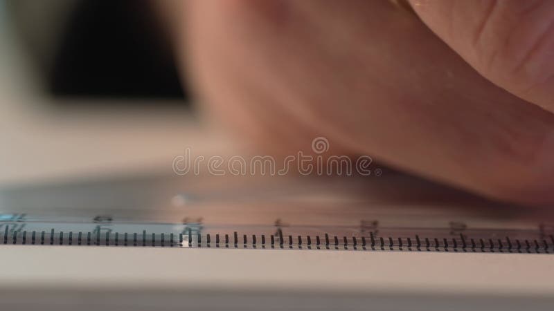Precision Drawing, Ruler and Pencil at Work. Stock Video - Video of ...
