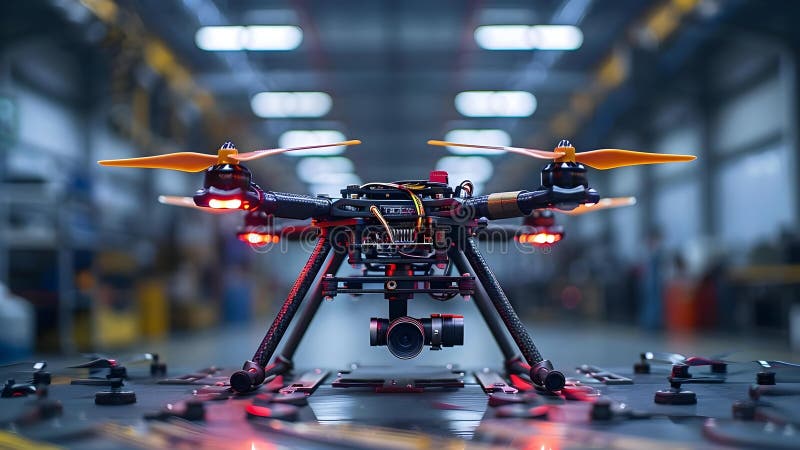 Precision Drone Manufacturing Hub. Concept Drone Production, Technology ...