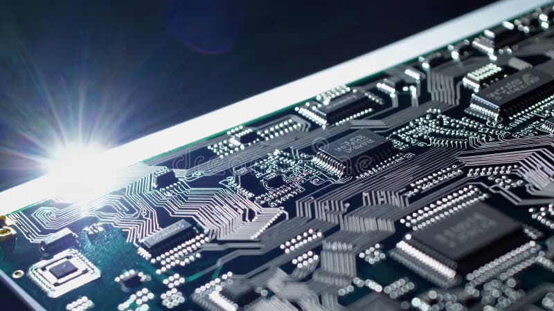 Precision Electronic Circuit Board Revealing Intricate Pathways ...