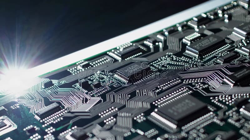 Precision Electronic Circuit Board Revealing Intricate Pathways ...