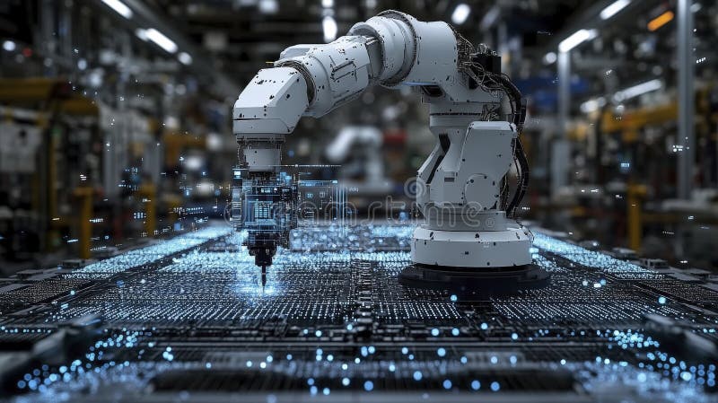 Precision Electronics Assembly Using Advanced Robotics Stock ...