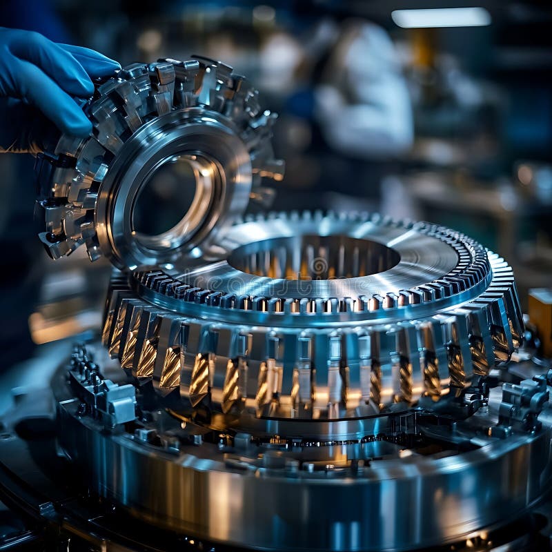 Precision Engine Components in a Modern Industrial Manufacturing ...