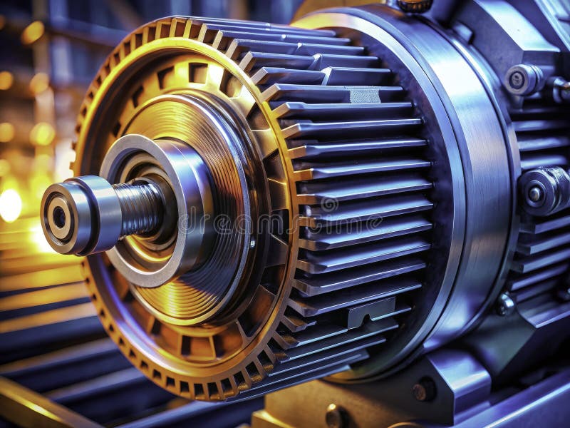 Precision Engineered Industrial Electric Motor Reducer a CloseUp ...