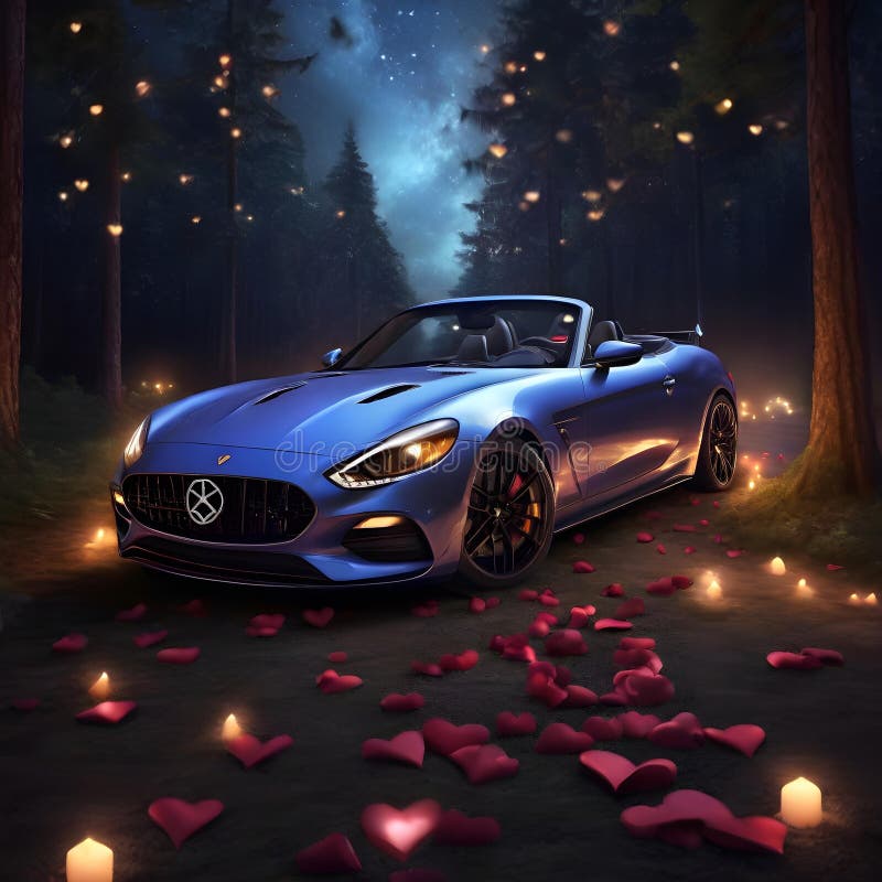 Car at Night, Car in Night, Blue Car, Sport Car, Race Car Stock Image ...