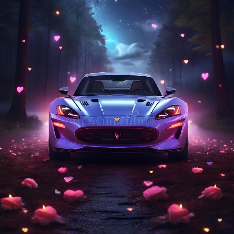 Car at Night, Car in Night, Blue Car, Sport Car, Race Car Stock Image ...