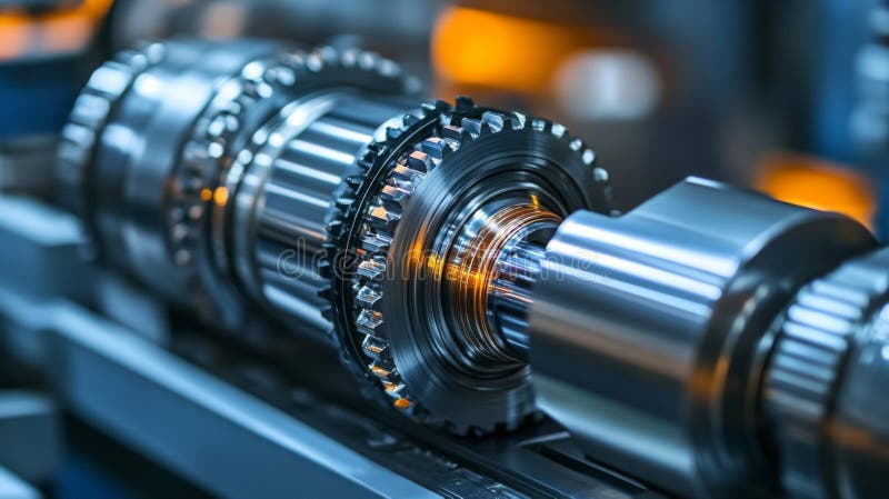 Precision Engineered Metal Gears Rotating Mechanism Stock Illustration ...