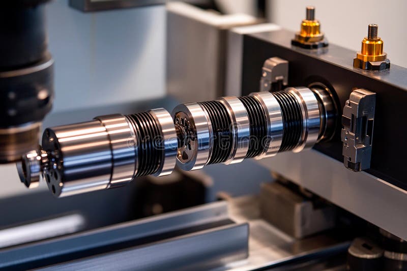 Precision Engineering in Action during a Machining Process at a Factory ...