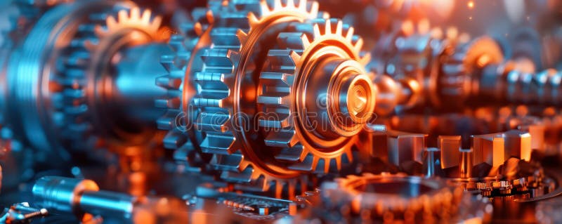 Precision Engineering a Close-Up Look at Interlocking Gears in a ...