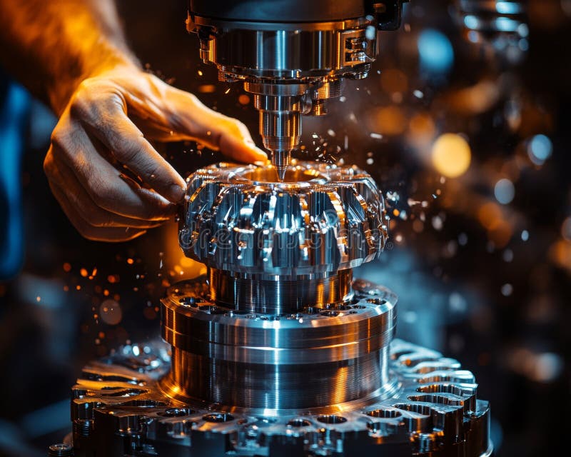 Precision Engineering CNC Machinist S Hands Guide Metalwork Under ...