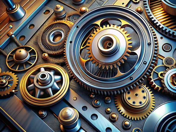 Precision Engineering Detailed Illustrations and Metallic Colors ...