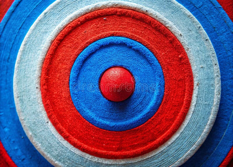 Precision Engineering a Detailed Look at a Red and Blue Concentric ...