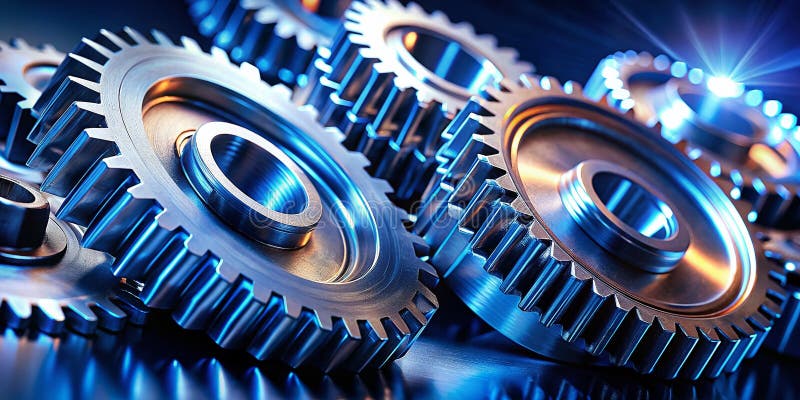 Precision Engineering a Detailed Macro View of Interlocking Aluminum ...