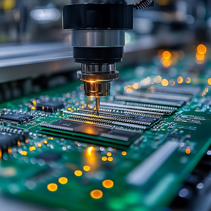 Precision Engineering in Electronic Circuit Manufacturing Process Stock ...