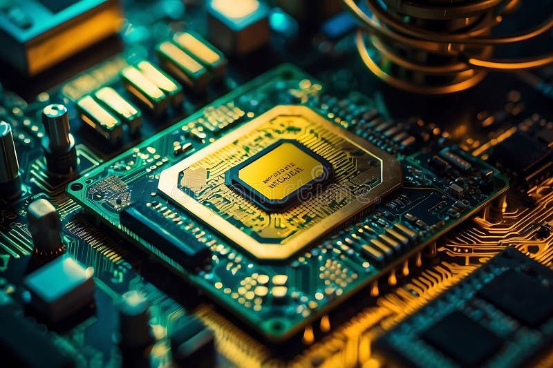 Precision Engineering: the Heart of Modern Computing Stock Illustration ...