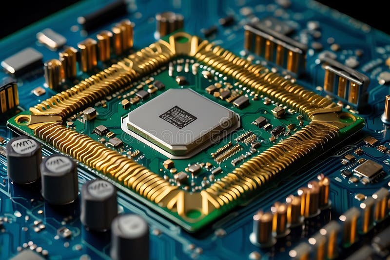 Precision Engineering: the Heart of Modern Computing Stock Illustration ...