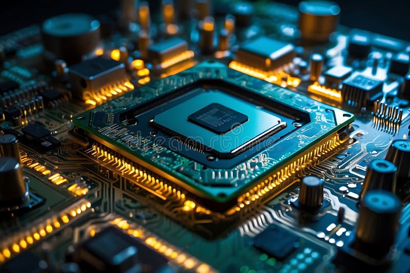 Precision Engineering: the Heart of Modern Computing Stock Illustration ...