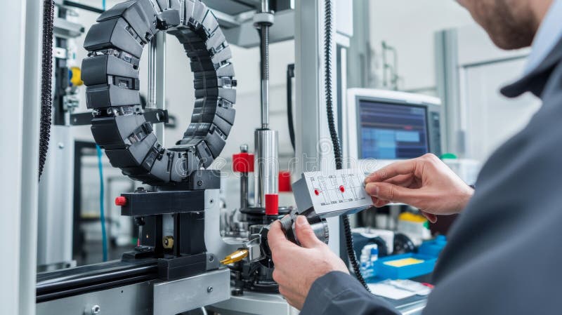 Precision Engineering in Modern Factory Setting with Machinery Stock ...