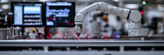 Precision Engineering with Robotic Arm in Lab Environment Stock ...