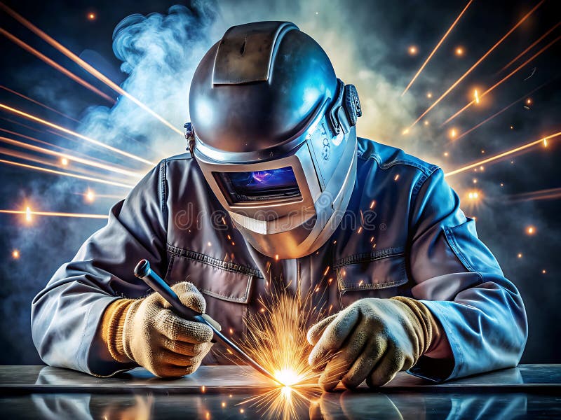 Precision Engineering a Stunning 3D Render of Welders Hands and Mask ...
