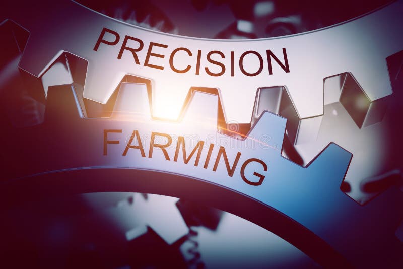 Precision farming concept stock illustration. Illustration of cogwheel ...