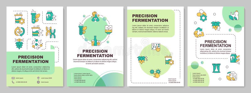 Precision Fermentation Green Circle Brochure Template Stock Vector ...