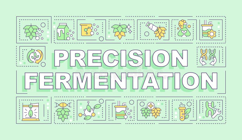 Precision Fermentation Green Word Concept Stock Vector - Illustration ...