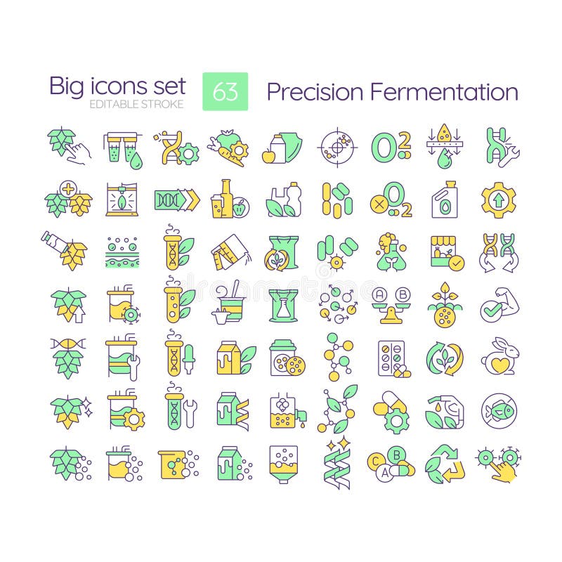 Precision Fermentation RGB Color Icons Set Stock Vector - Illustration ... Precision Fermentation RGB Color Icons Set Stock Vector - Illustration ...