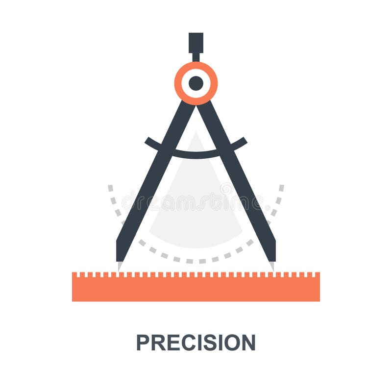 Precision Flat Icon Design Concept Stock Vector - Illustration of ...