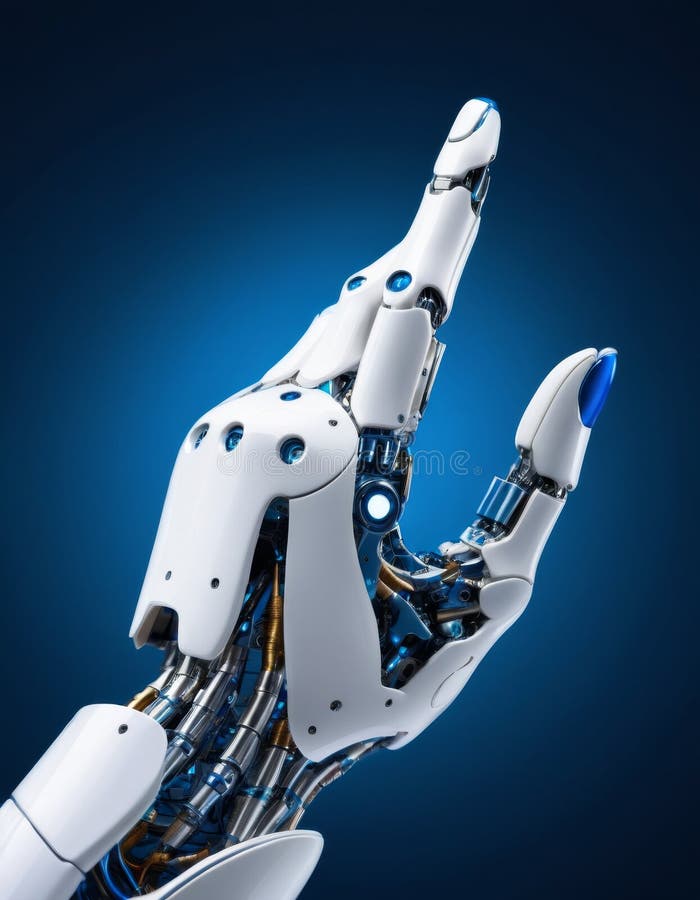 Precision-Grip Robotic Hand Stock Image - Image of hightech, control ...