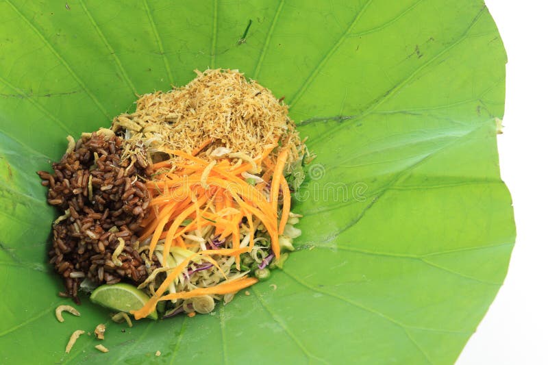 Precision Herbal Rice Wrapped Stock Photo - Image of close, wrapped ...