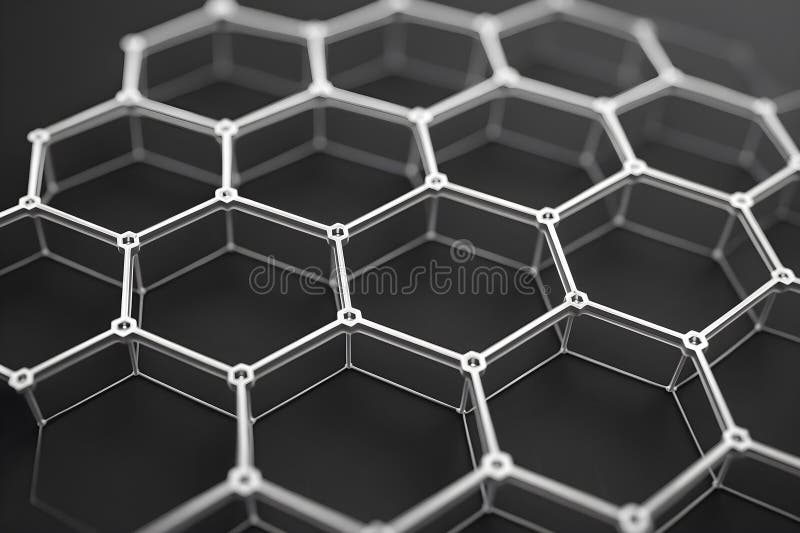 Precision Hexagonal Crystal Lattice Design Stock Illustration ...