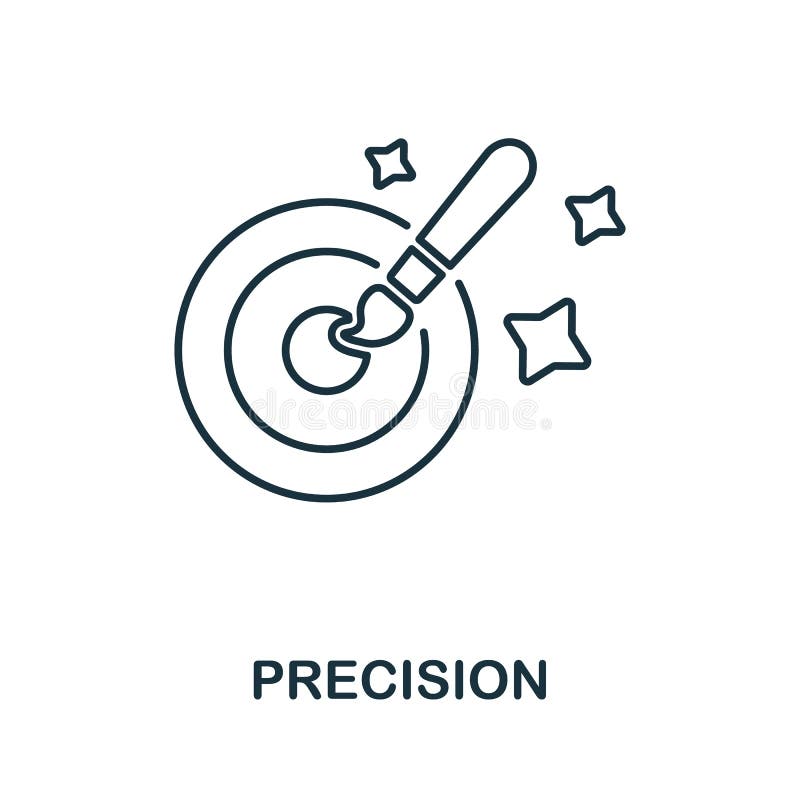 Precision Icon. Line Element from Graphic Design Collection. Linear ...