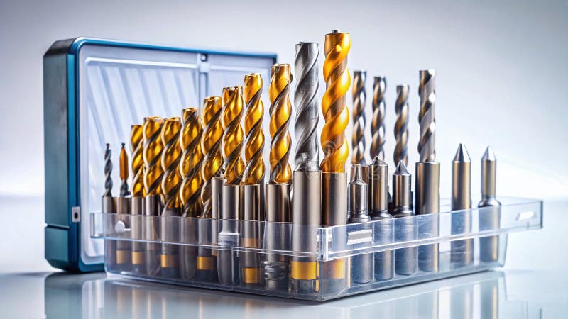 Precision Industrial Drill Bit Set a CloseUp Look at a Comprehensive ...