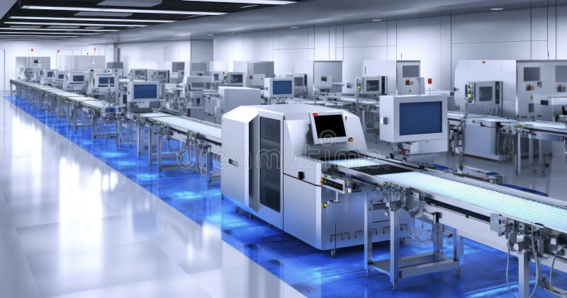 Precision and Innovation in an Advanced Microchip Factory S Assembly ...