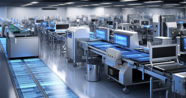 Precision and Innovation in an Advanced Microchip Factory S Assembly ...