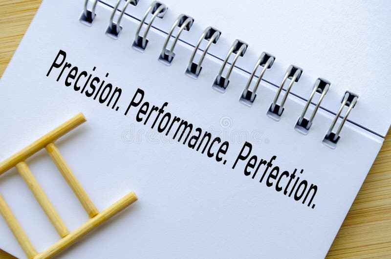 Precision at Its Best Written on Spiral Notebook with Ladder ...