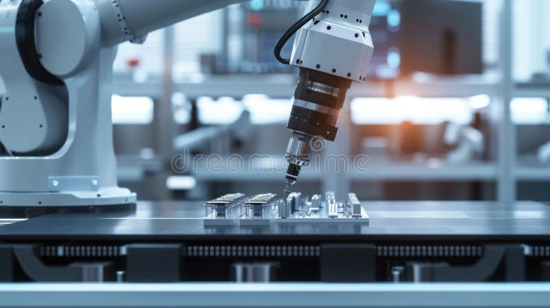 Precision is Key in Microfactories As Shown in this Image of a Robotic ...