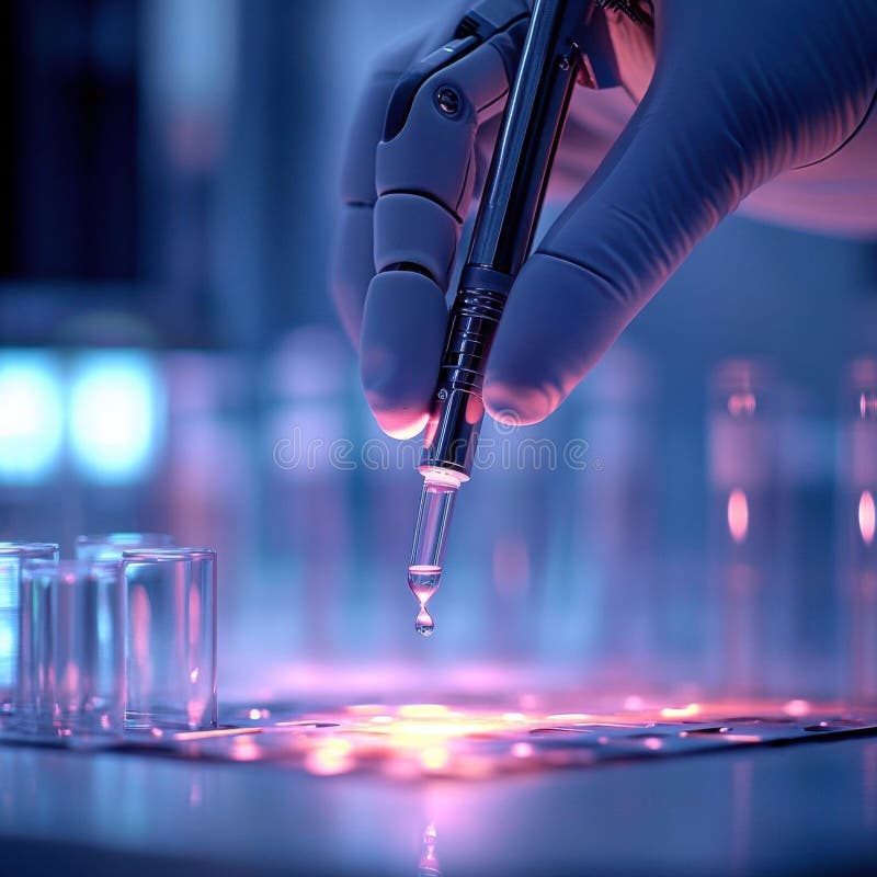 Precision Lab Equipment with High-Tech Tools and Test Tubes Stock ...