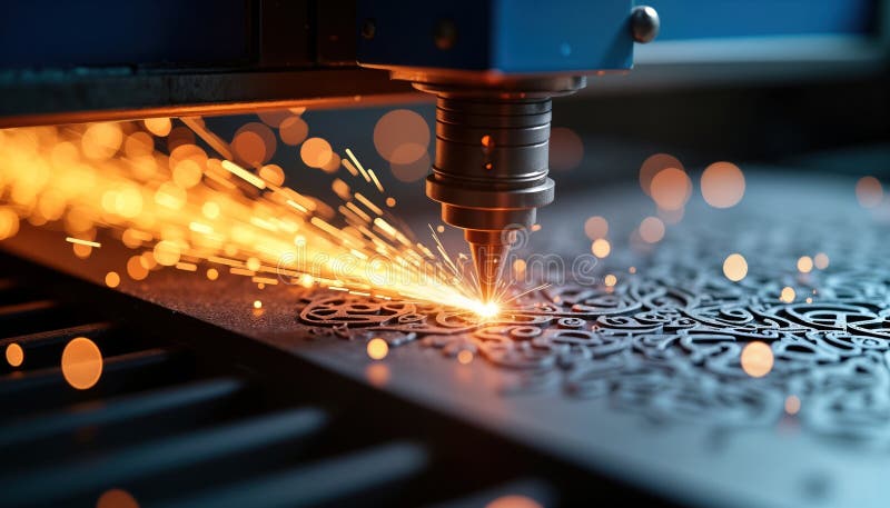Precision Laser Cutting Machine Cuts Intricate Patterns into Stainless ...
