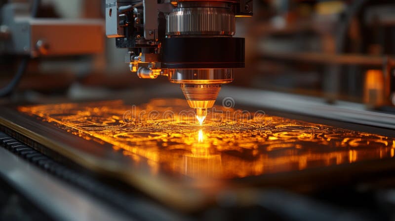 Precision Laser Cutting Process in an Advanced Manufacturing Facility ...