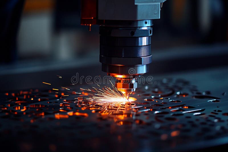 Precision Laser Cutting Unveils Intricate Designs in Metal during an ...