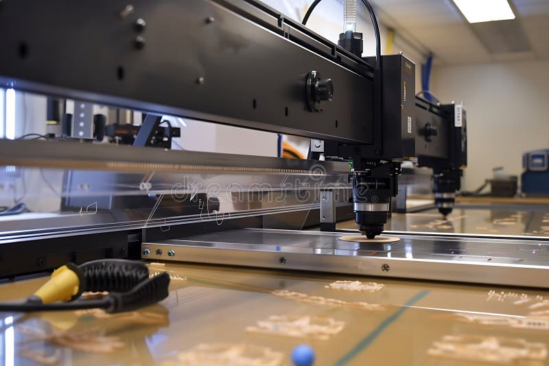 Precision Laser Engraving Machine Automated Industrial Process Stock ...