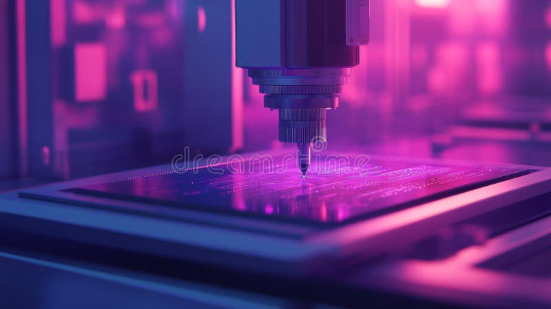 Precision Machine Engraving Circuit Board Design Stock Illustration ...